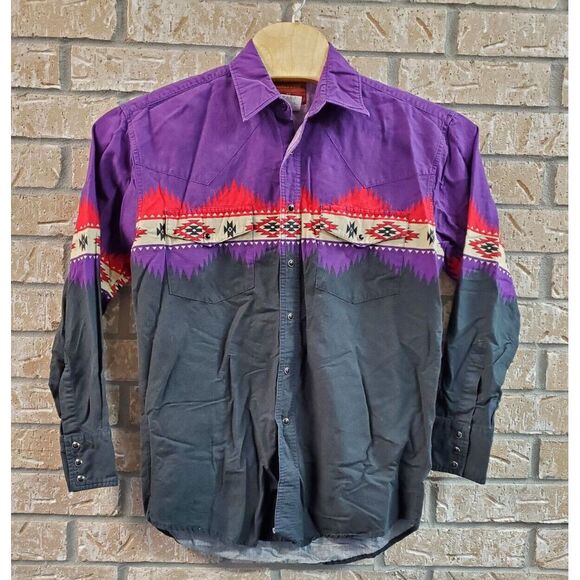 Rustler | Shirts | Rustler Vintage Long Sleeve Pearl Snap Shirt Men Med ...